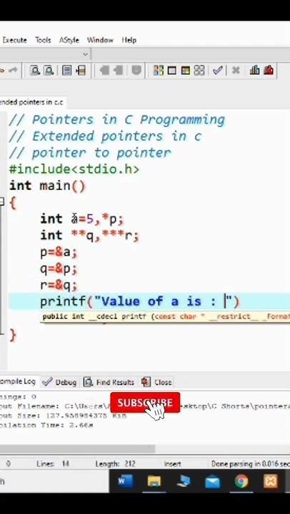 88 Extended Pointers In C Programming Pointer To Pointer C