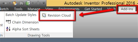 how to create revision cloud in inventor