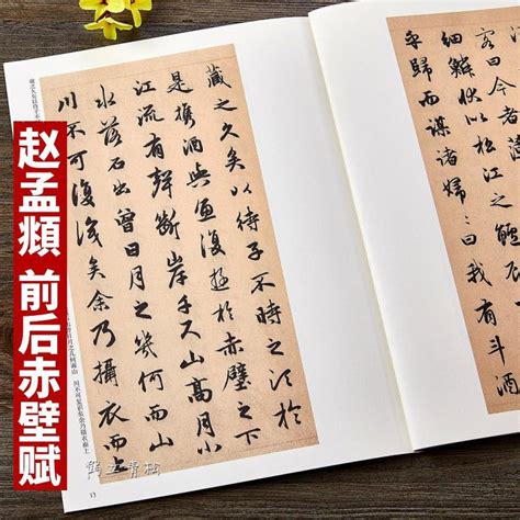 元趙孟頫趙孟俯前后赤壁賦洛神賦 歷代碑帖精粹 簡體旁注 原帖碑帖行書毛筆書法字帖 杜浩 Yahoo奇摩拍賣