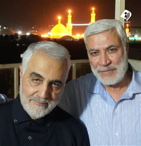 عکس یادگاری حاج قاسم و ابومهدی در کربلا