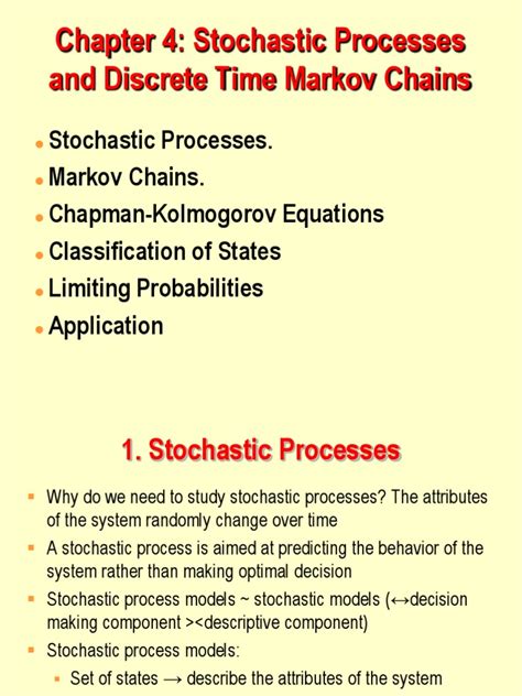 Chapter 4 Discrete Time Markov Chains Pdf Markov Chain Stochastic Process