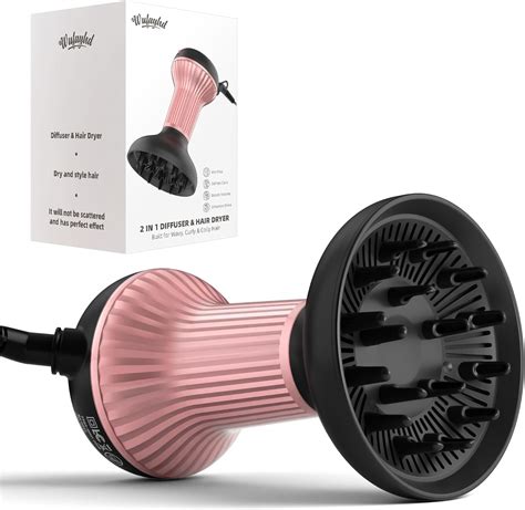 Diffuser Hair Dryer For Curly Hair Professional 2 In 1 Diffuser And Hair