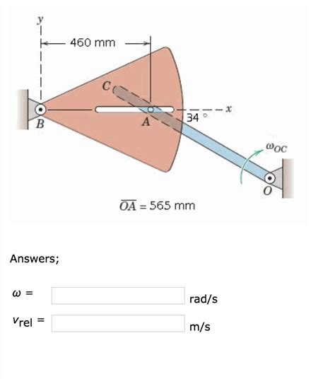 Solved Bar Oc Rotates With A Clockwise Angular Velocity ωoc