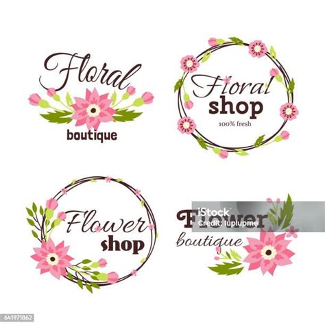 꽃가 게 배지 장식 프레임 서식 파일 벡터 일러스트 레이 션 0명에 대한 스톡 벡터 아트 및 기타 이미지 0명 그래픽 프린트 꽃 식물 Istock
