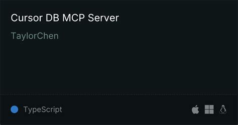 Cursor Db Mcp Server Glama