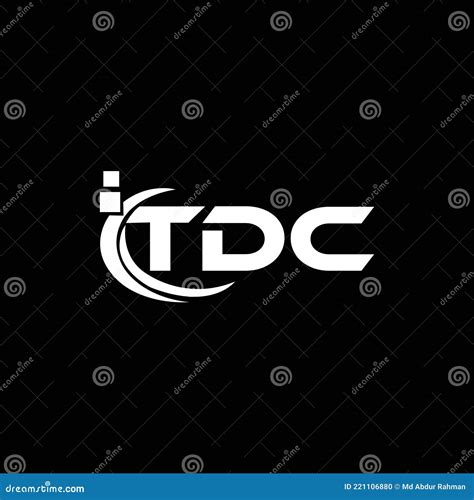 Tdc Letter Logo Design On Black Background Tdc Creative Initials Letter Logo Concept Stock