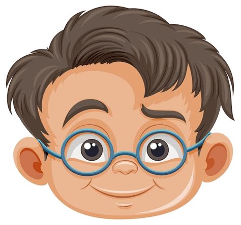 Lindo Personaje De Dibujos Animados De Chico Nerd Vector Premium