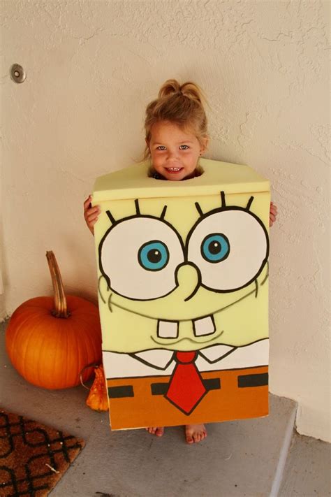 Homemade Spongebob Squarepants Costume From A Box Ramshackle Glam