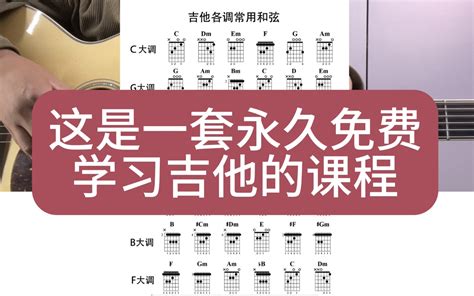 吉他零基础免费教学课程，希望对你有帮助！ 玩矢量玩的 默认收藏夹 哔哩哔哩视频