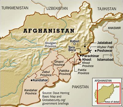 Afghanistan Map Tora Bora