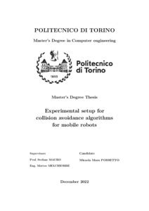 Experimental Setup For Collision Avoidance Algorithms For Mobile Robots