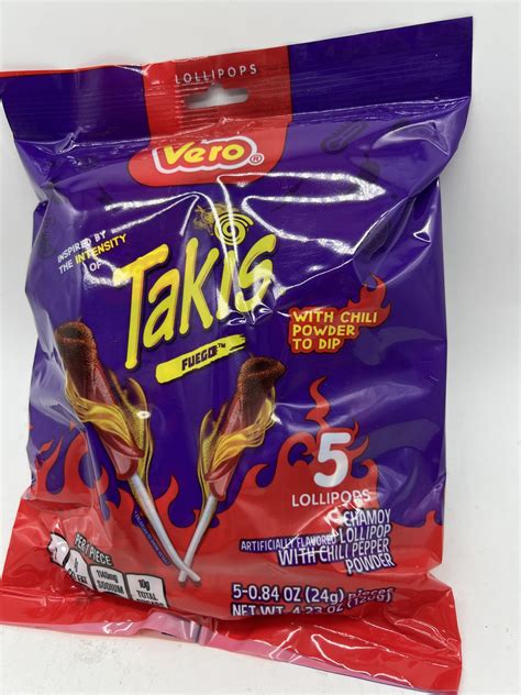 Takis Fuego Chamoy Lollipop With Chili Powder To Dip 120g European Grocery Store