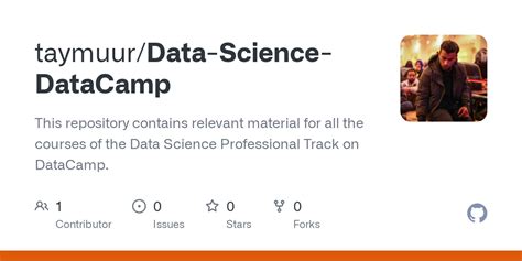 GitHub Taymuur Data Science DataCamp This Repository Contains Relevant Material For All The