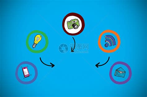 计算机应用程序综合图象电脑应用综合图象计算蓝色技术涂鸦绘图插图高清图片下载 正版图片321996861 摄图网