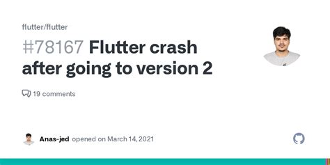 Flutter Crash After Going To Version 2 · Issue 78167 · Flutterflutter · Github