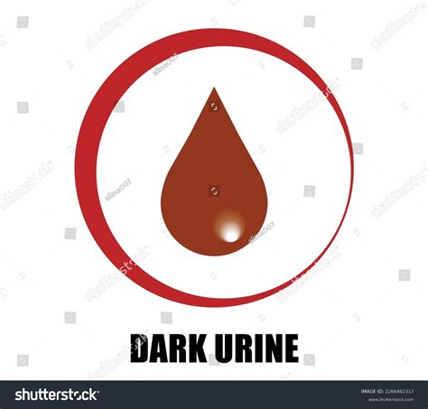 Dark Urine Symptom Symbol Red Circle Stock Vector Royalty Free 2266462317 Shutterstock