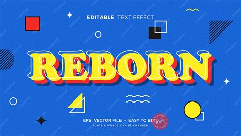 Premium Vector Classic 90s Editable Text Effect