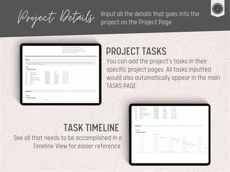 The Project Planner Notion Template Complete Multiple Etsy