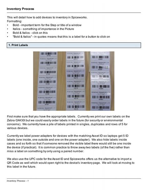 Inventory Process Spiceworks Community