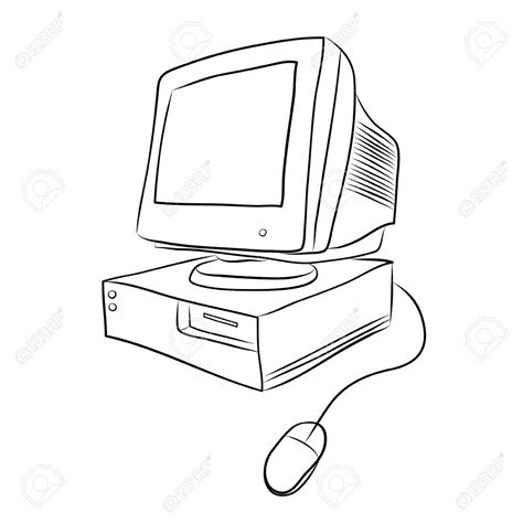 Vintage Computer Drawing