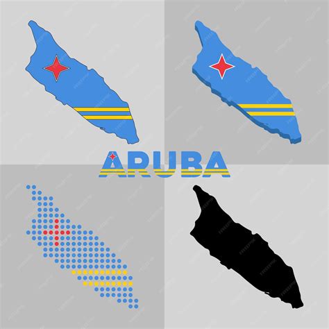Premium Vector Aruba Vector Map Borders And Flag Of Aruba Vector