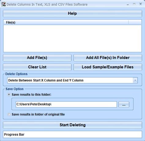 Delete Columns In Text XLS And CSV Files Software