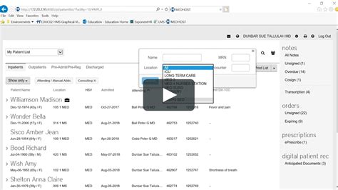 Medhost Patient List Education Video 1 On Vimeo