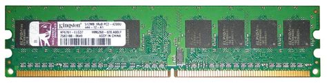 Kf6761 Elg37 Kingston 512mb Ddr2 Pc4200 Memory