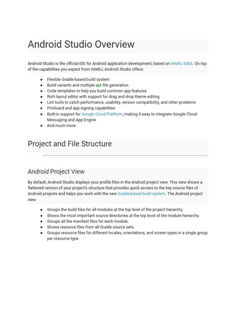 Android Studio Overview Pdf
