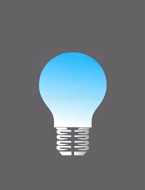 Light Bulb Shaped Vector Illustration In Blue And Gray Color Stock Vector Illustration Of Text