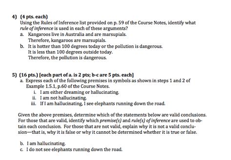 Solved Using The Rules Of Inference List Provided On P 59