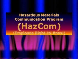 HAZCOM Training PPT Ppt