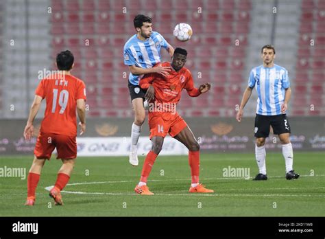 Mohammed Emad Ayash 4 Of Al Wakrah Wins A Header During The Qnb Stars League Match Between Al