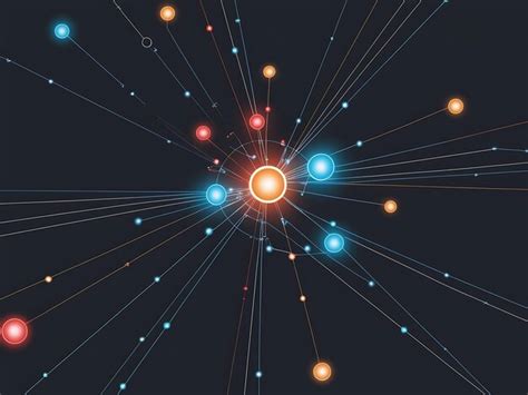 Abstract Technology Network With Glowing Nodes And Lines Premium Ai Generated Image