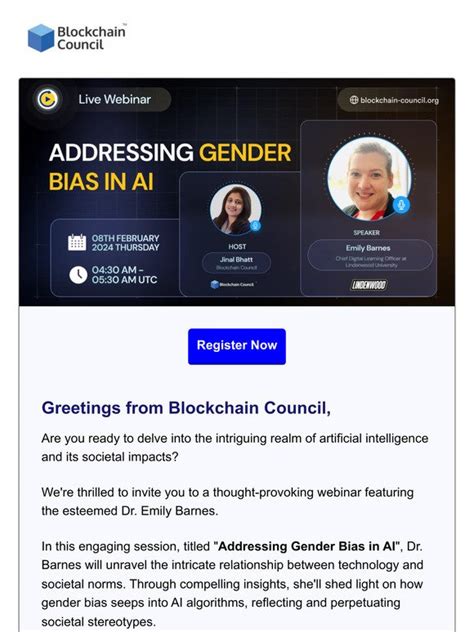 Blockchain Council Free Registration Addressing Gender Bias In Ai