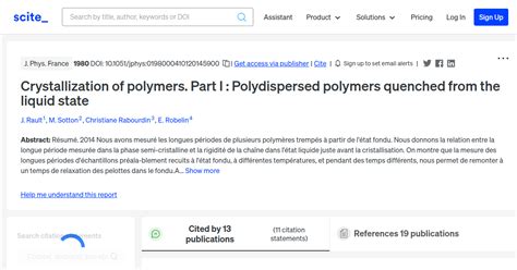 Crystallization Of Polymers Part I Polydispersed Polymers Quenched From The Liquid State