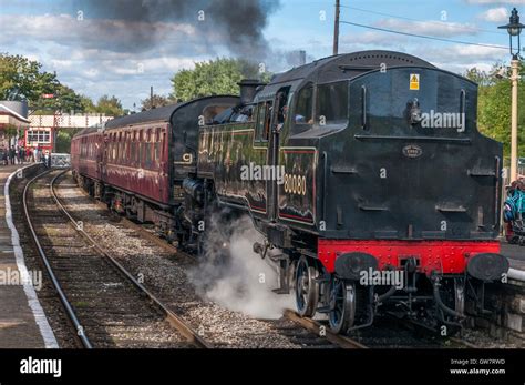 Br Standard Class 4 Steam Locomotive No 80080 At Ramsbottom Station On