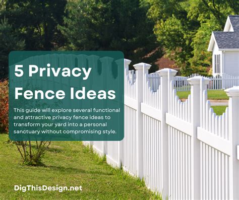 Privacy Fence Marvels 5 Stylish And Functional Ideas To Transform Your