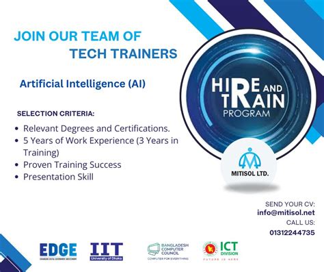 Aitrainer Hiringnow Techcareers Mitisollimited Joinus Mitisol
