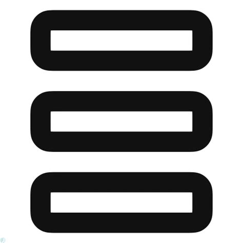 دانلود آیکون منو استایل خطی مشکی با فرمت Png