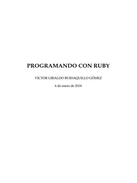 aprender a programar ruby pdf pi matriz matemáticas