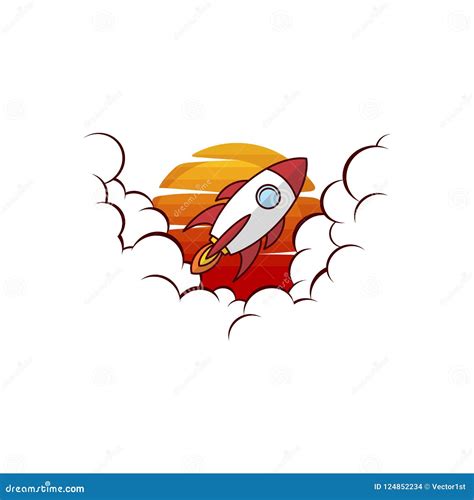 Space Rocket Shuttle Launch Stock Vector Illustration Of Astronaut Launch 124852234