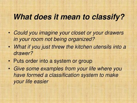 Ppt Let S Classify Powerpoint Presentation Free Download Id 3110466