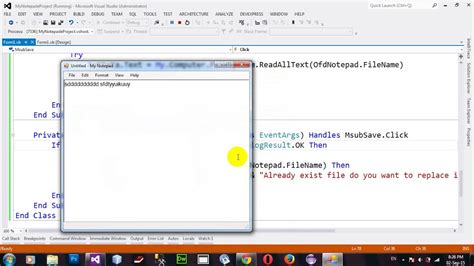 Project My Notepad Part 5 In Vb Net 2012 Youtube