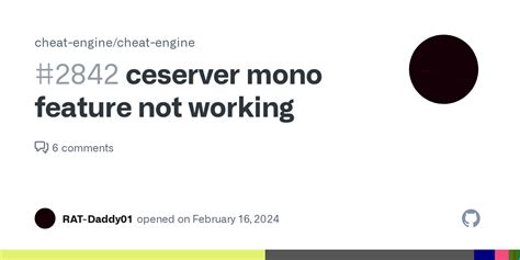 Ceserver Mono Feature Not Working · Issue 2842 · Cheat Enginecheat Engine · Github