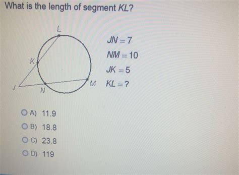 solved what is the length of segment ad 10 o a 160 o b 60