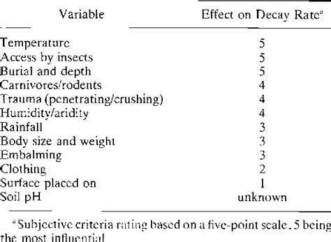 Human Decomposition Timeline