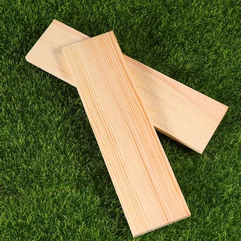 Tendycoco 10pcs Rectangle Wood Boards Natural Pine Wood Rectangle Board