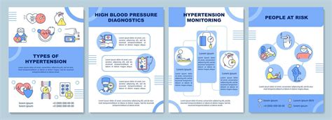 Hypertensie Typen Brochure Sjabloon Diagnose Hoge Bloeddruk Flyer