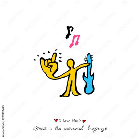 음악회 포스터 손으로 그린 음악 일러스트 Stock Vector Adobe Stock